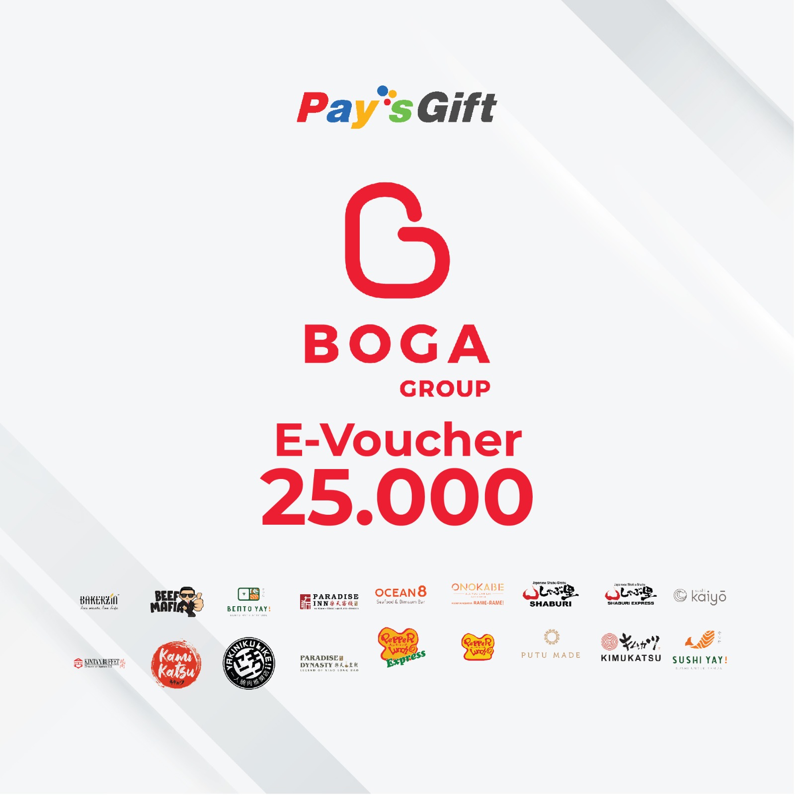 Paysgift - E-Voucher Boga Group Value 25.000 - Flash Sale