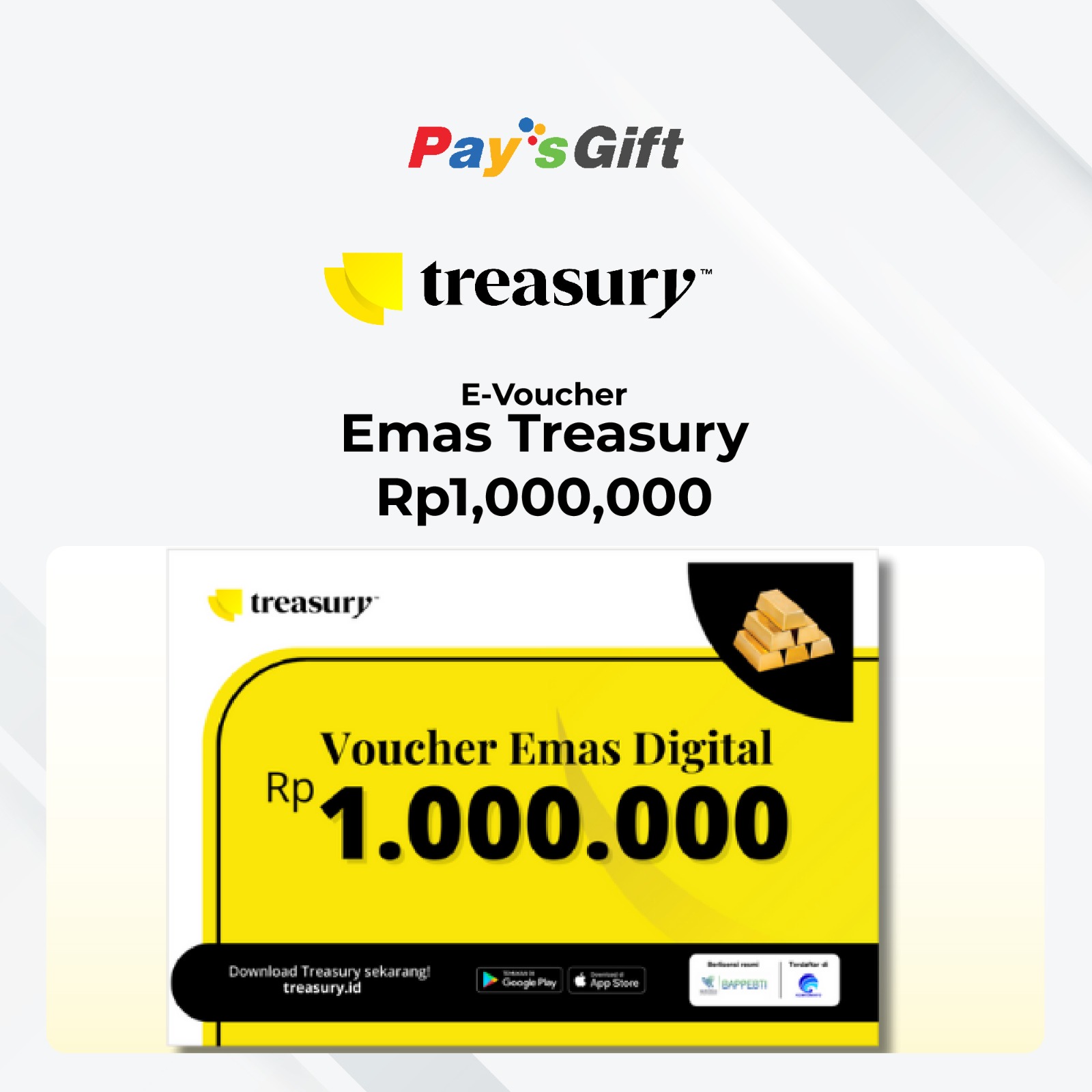 Paysgift - Voucher Emas Treasury Rp1.000,000