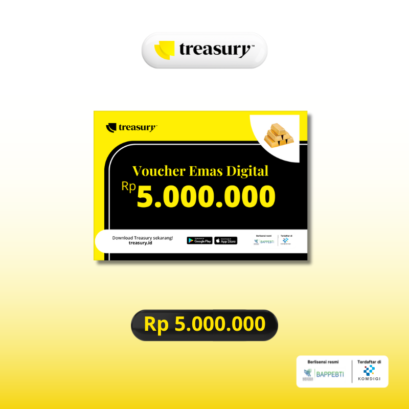 Paysgift - Voucher Emas Treasury Rp 5.000,000