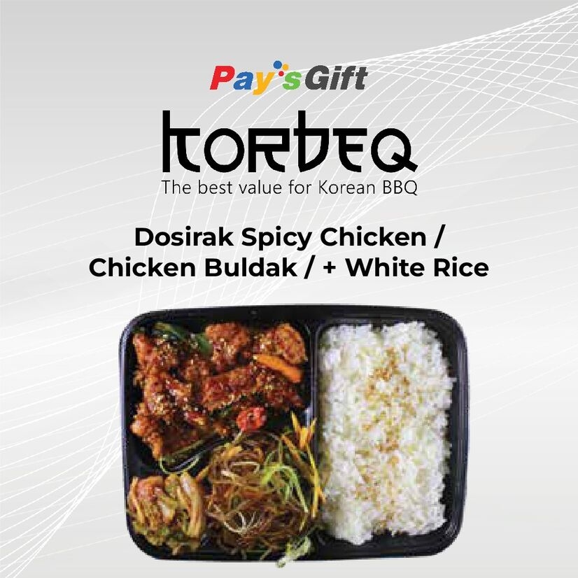 Paysgift - KORBEQ - Dosirak Spicy Chicken /Chicken Buldak / + White Rice