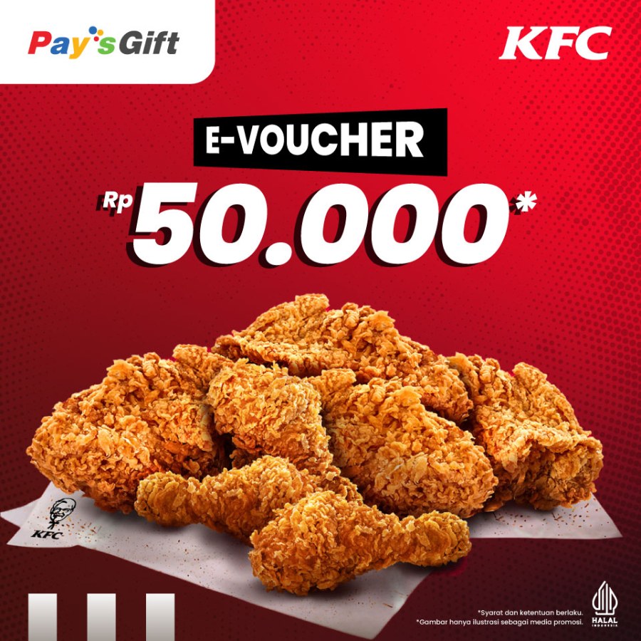 Paysgift - E-voucher KFC value Rp 50.000